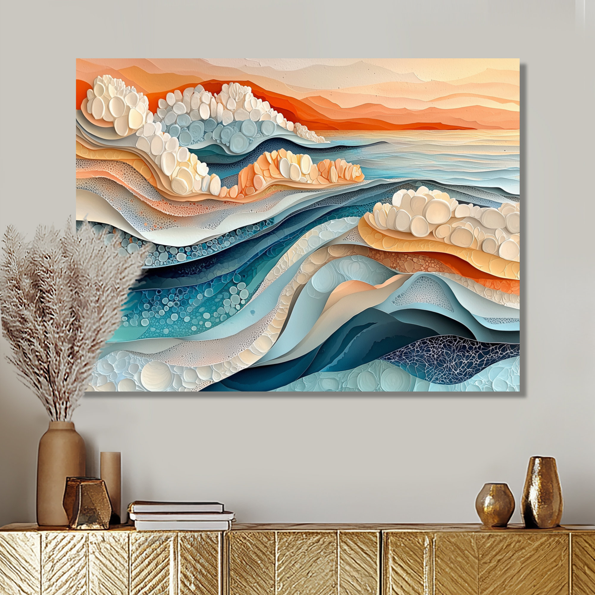 Ivy Bronx Biomorphism Glacial Abstract Landscape II - Abstract Liquid ...