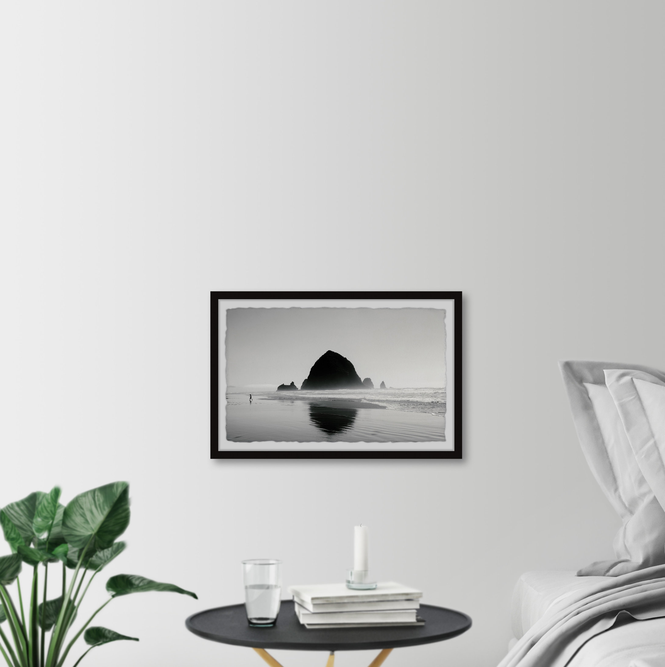 Highland Dunes Sea Stack Shadow - Picture Frame Photograph | Wayfair