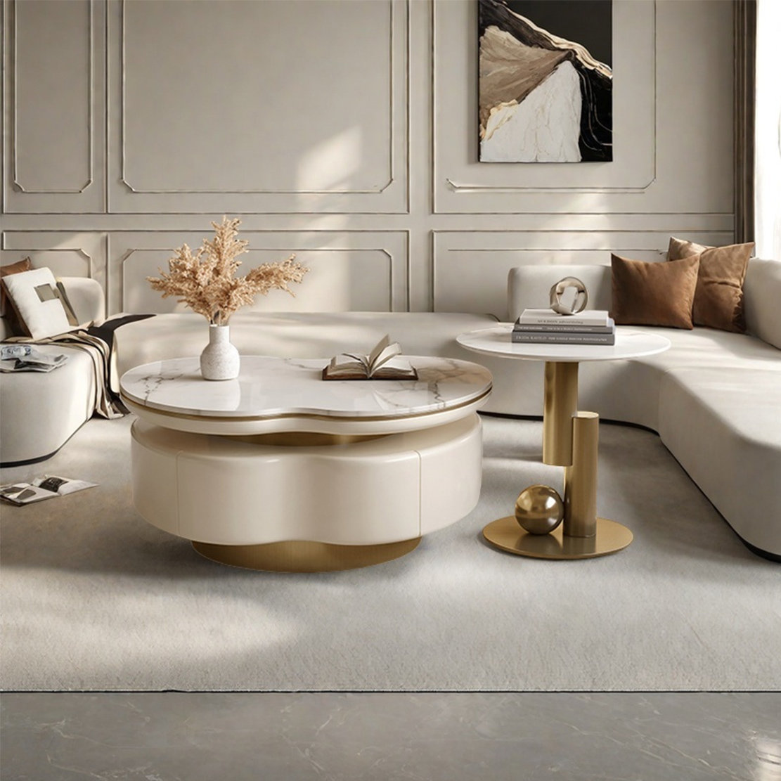 AWORET Creative rock panel coffee table living room | Wayfair