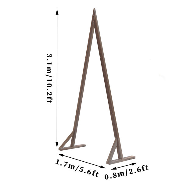 LUVODI Wooden Triangle Wedding Arch & Reviews | Wayfair