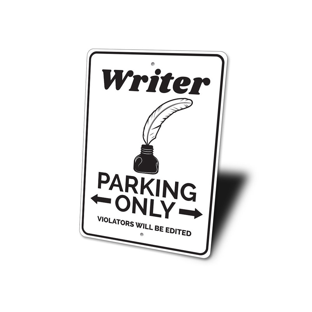 Lizton Sign Shop, Inc Writer Parking Aluminum Sign | Wayfair