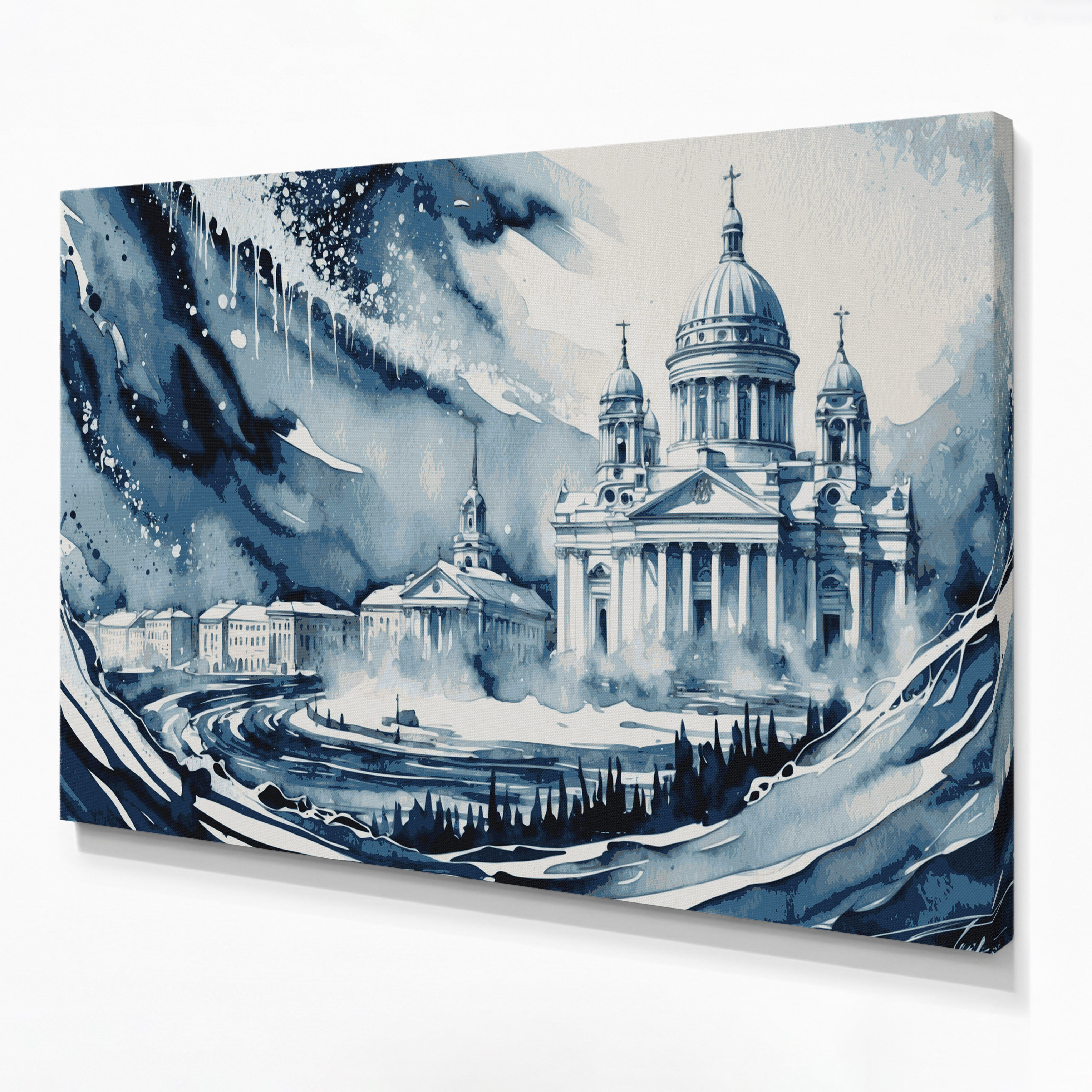 Red Barrel Studio® Cities Helsinki Finland Gray Canvas Wall Art | Wayfair