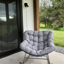 Corrigan Studio® Steel Rocking Chair With Cushion & Reviews | Wayfair