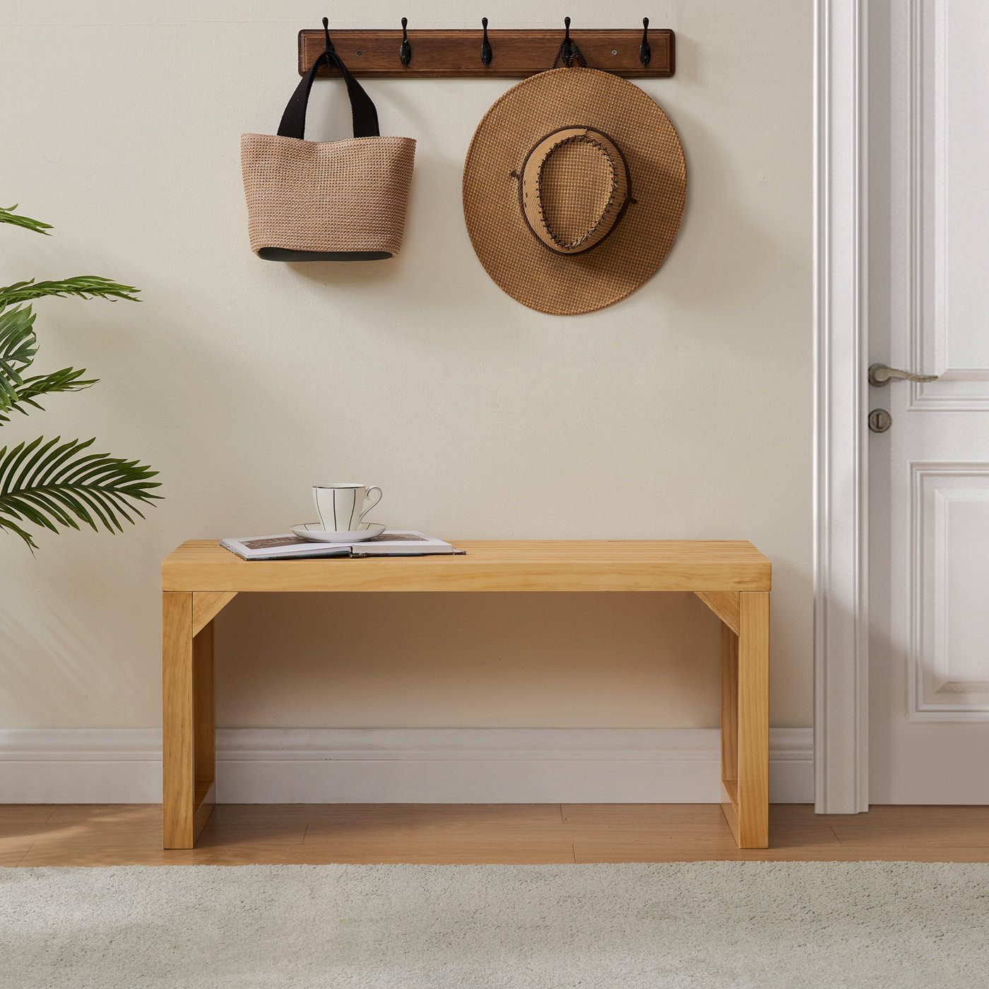Millwood Pines Dining Bench And Table, Pine Indoor Wood Bench Entryway ...
