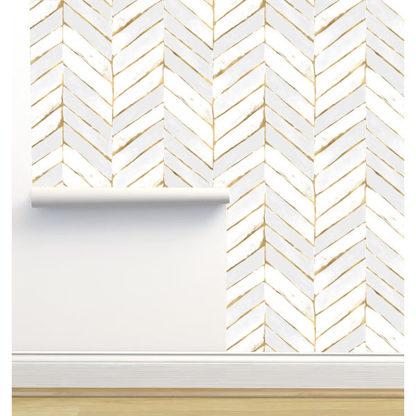 Limitless Walls Crystal W Design 6' L x 24" W Peel and Stick Wallpaper ...