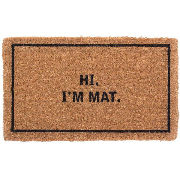 Red Barrel Studio® Martrud Hi I'm Mat 30 in. x 18 in. Non-Slip Outdoor ...