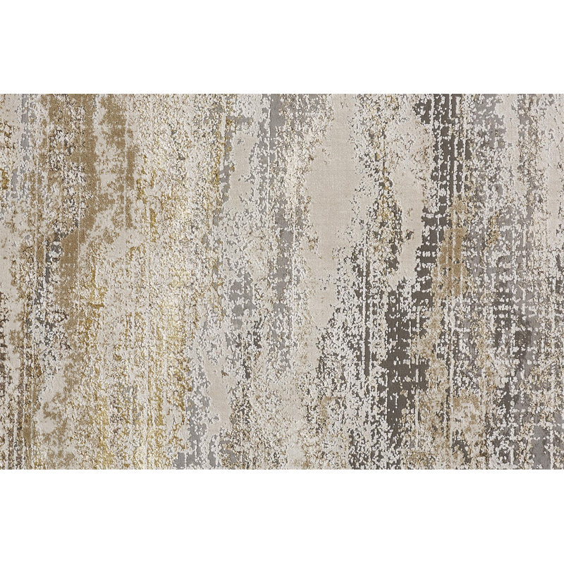 Wrought Studio™ Milomir Abstract Power Loom Gray Area Rug "& Reviews ...