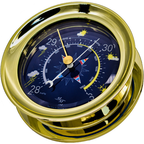 Master-Mariner 5.85'' Wireless Outdoor Barometer | Wayfair
