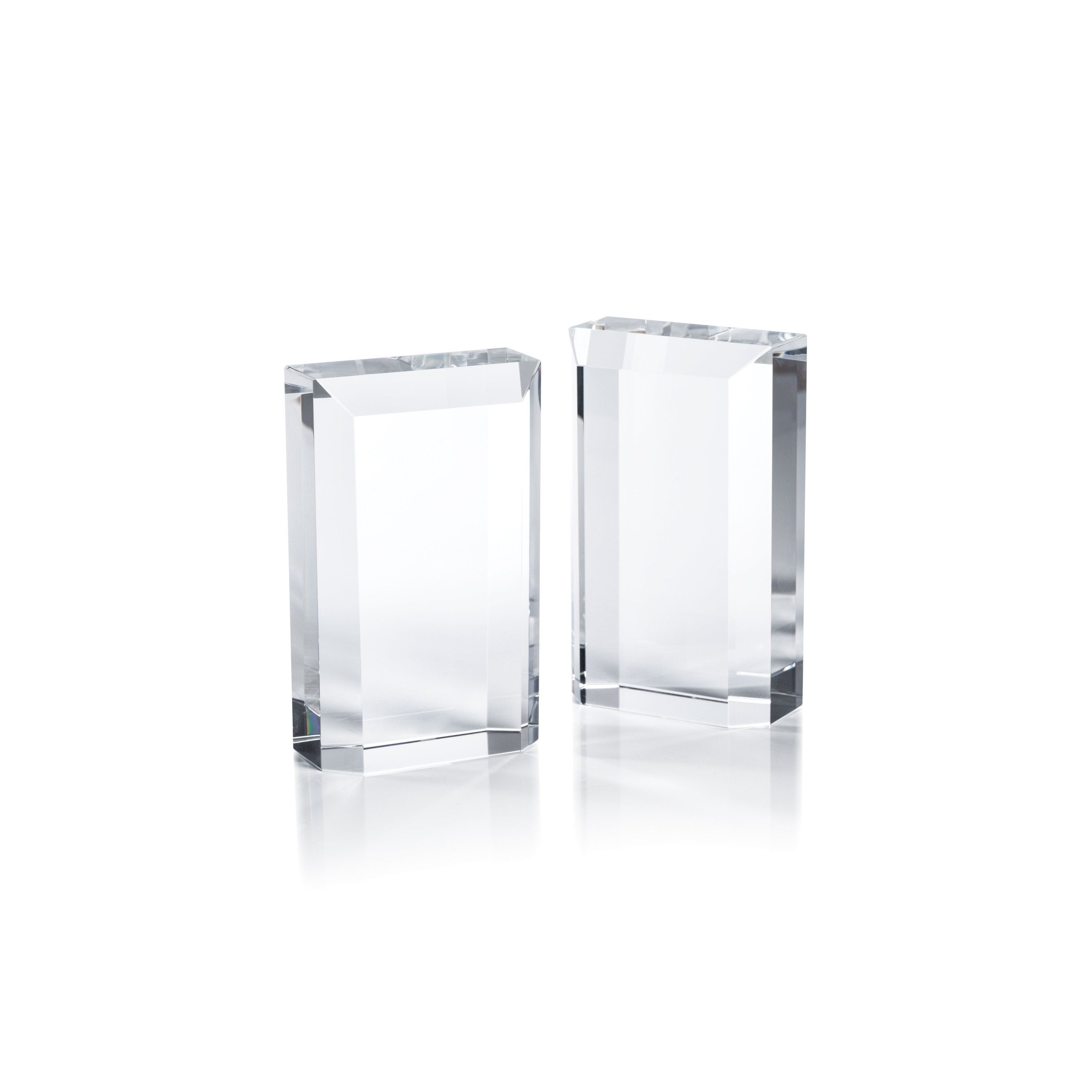 Zodax Carmac Crystal Glass Bookends | Wayfair