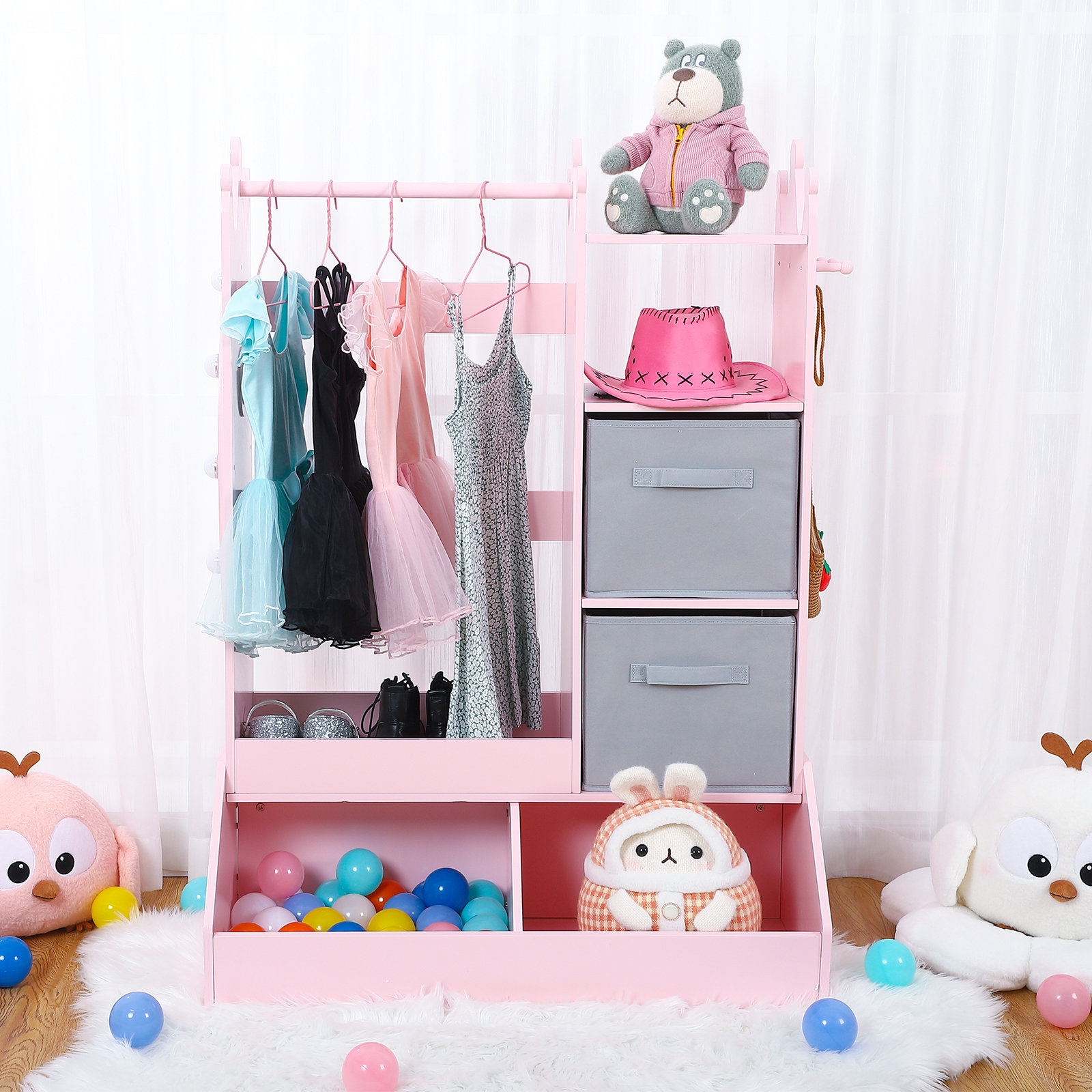 Isabelle & Max™ Renesmee Girls' Dress-Up Storage with Light & Mirror ...