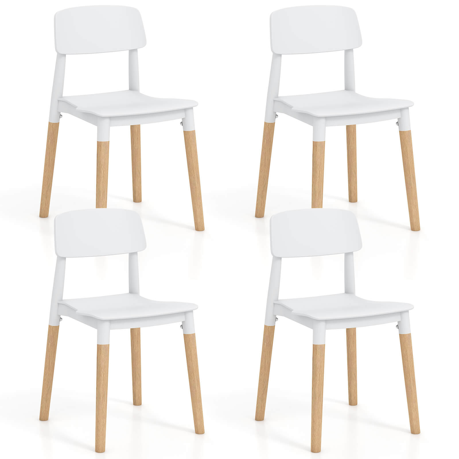 Corrigan Studio® Dining Side Chairs Set Of 4 With Ergonomic Backrest ...