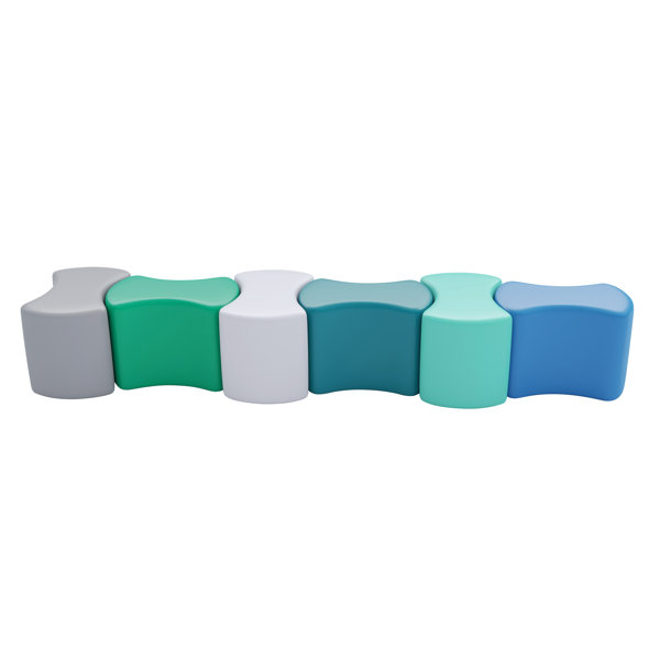 ECR4Kids SoftZone Toddler Modular Stool Set, Flexible Seating, 6-Piece ...
