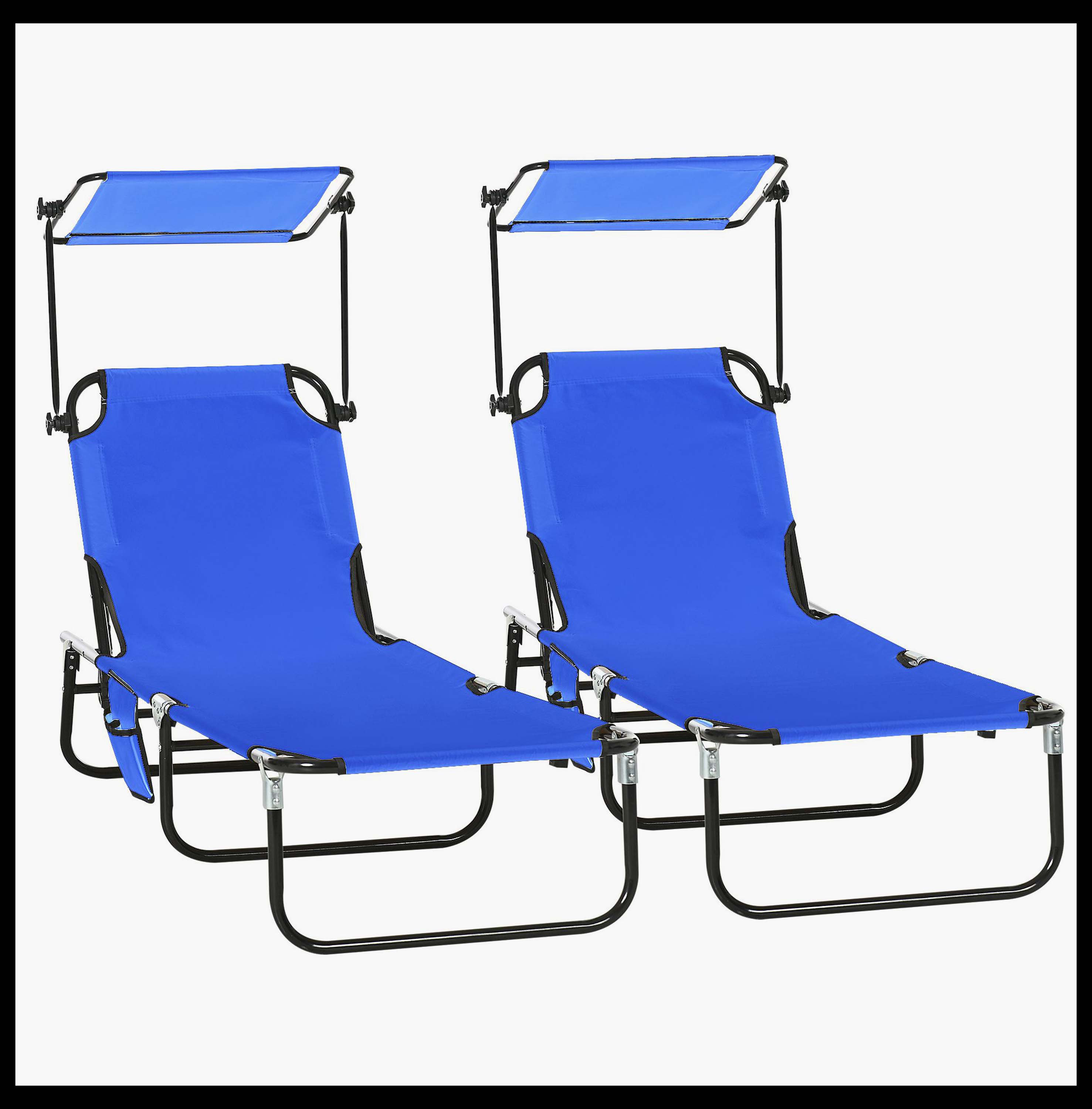 Wrought Studio™ Outdoor Lounge Chair, Adjustable Folding Chaise Lounge ...