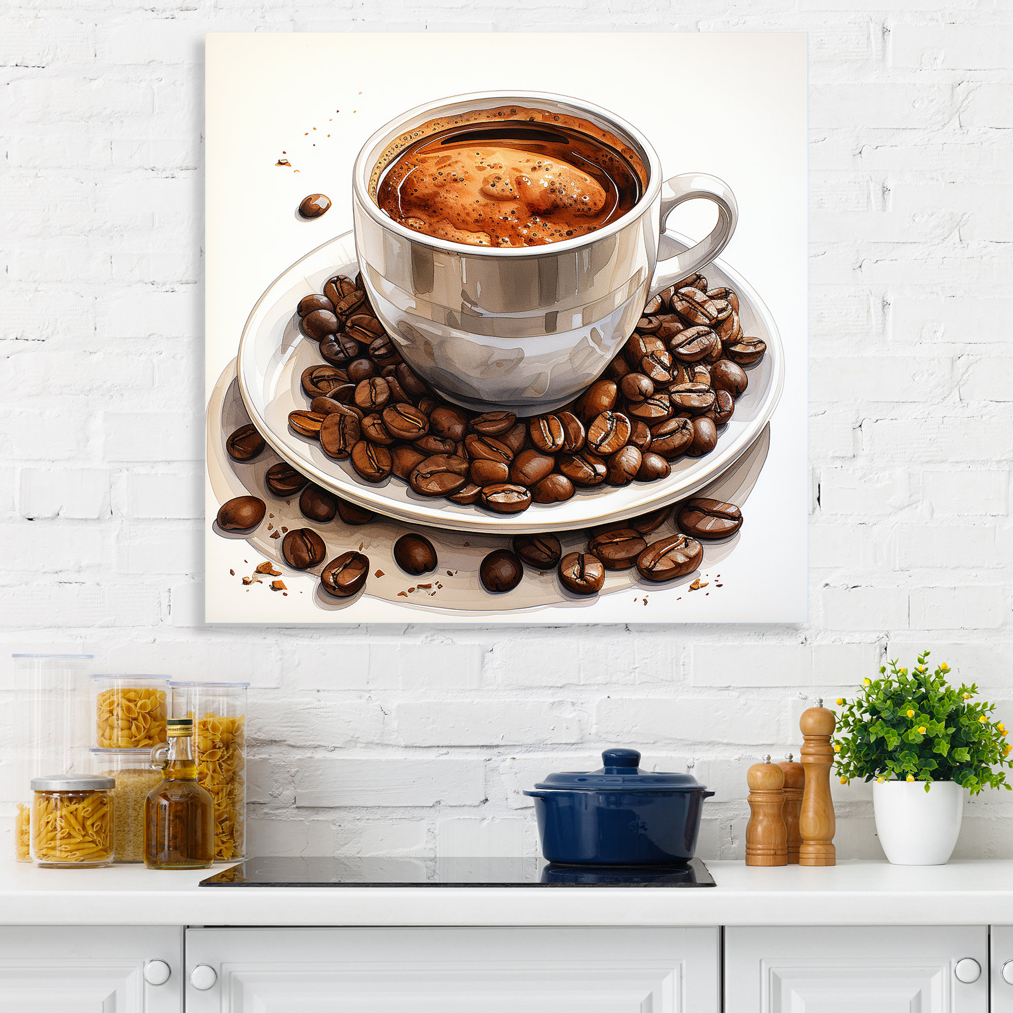 Winston Porter Brown Coffee Cup Temptation I - Coffee Wall Art | Wayfair