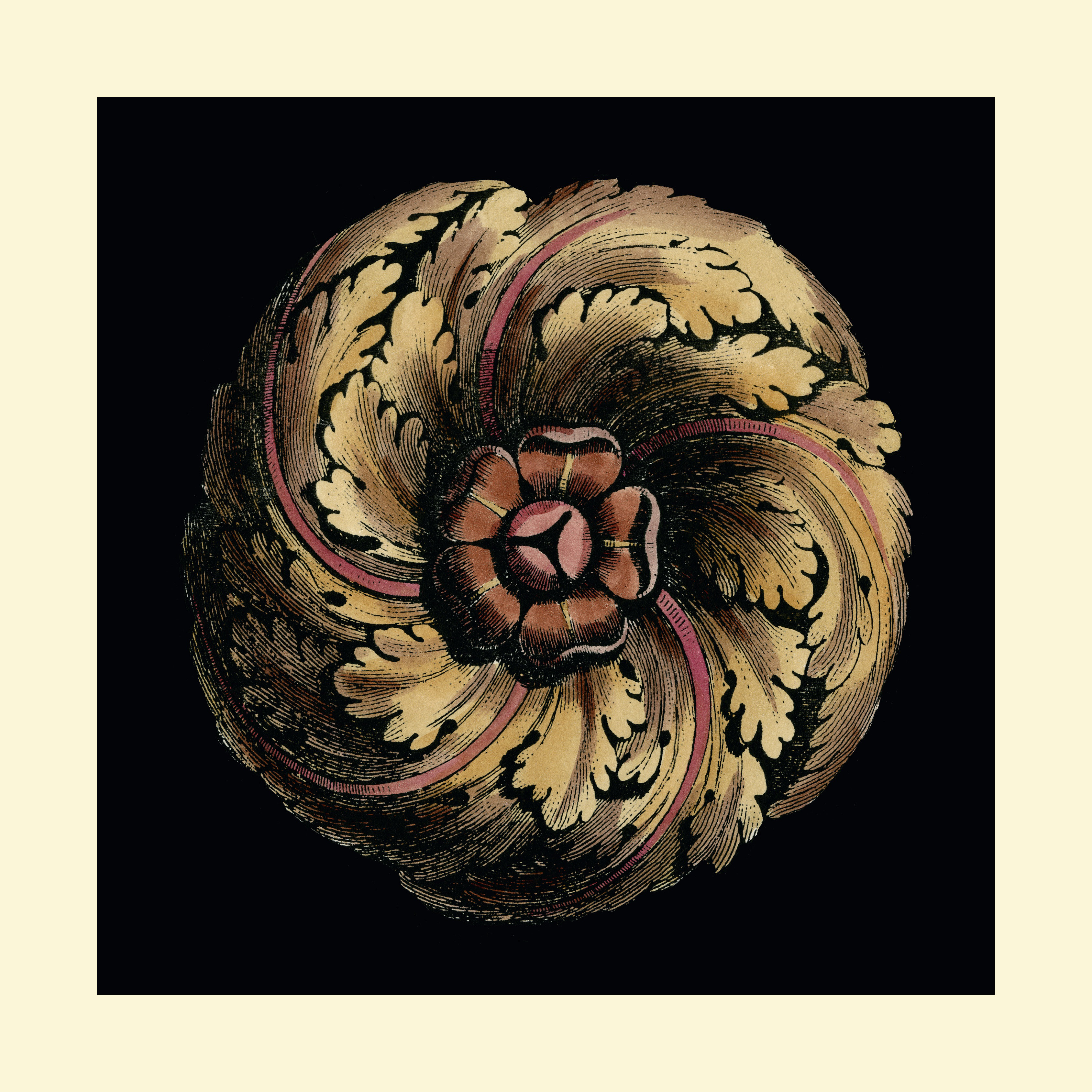 Marlow Home Co. Small Classic Rosette V - Wrapped Canvas Painting ...