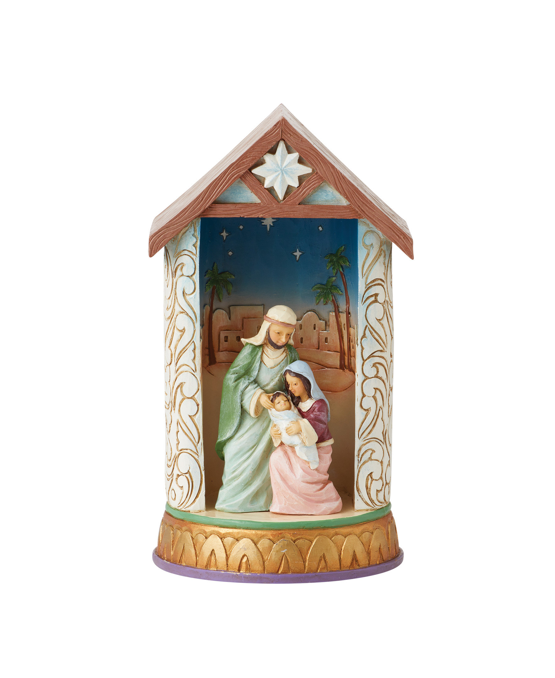 Jim Shore Heartwood Creek Holy Family Lighted Nativity Christmas ...