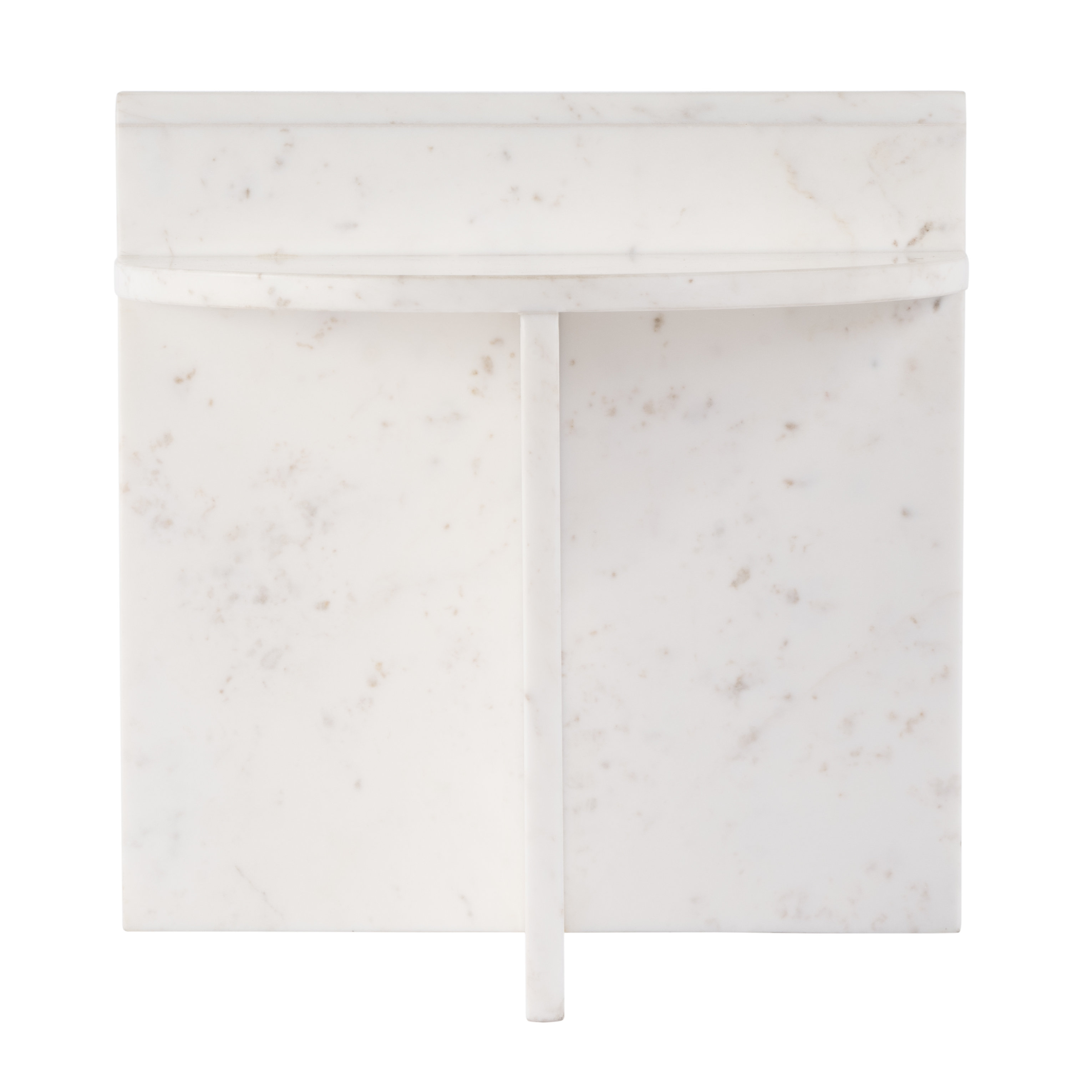 Brayden Studio Vienna 19.5 in. W Round 100% Marble Accent Table ...