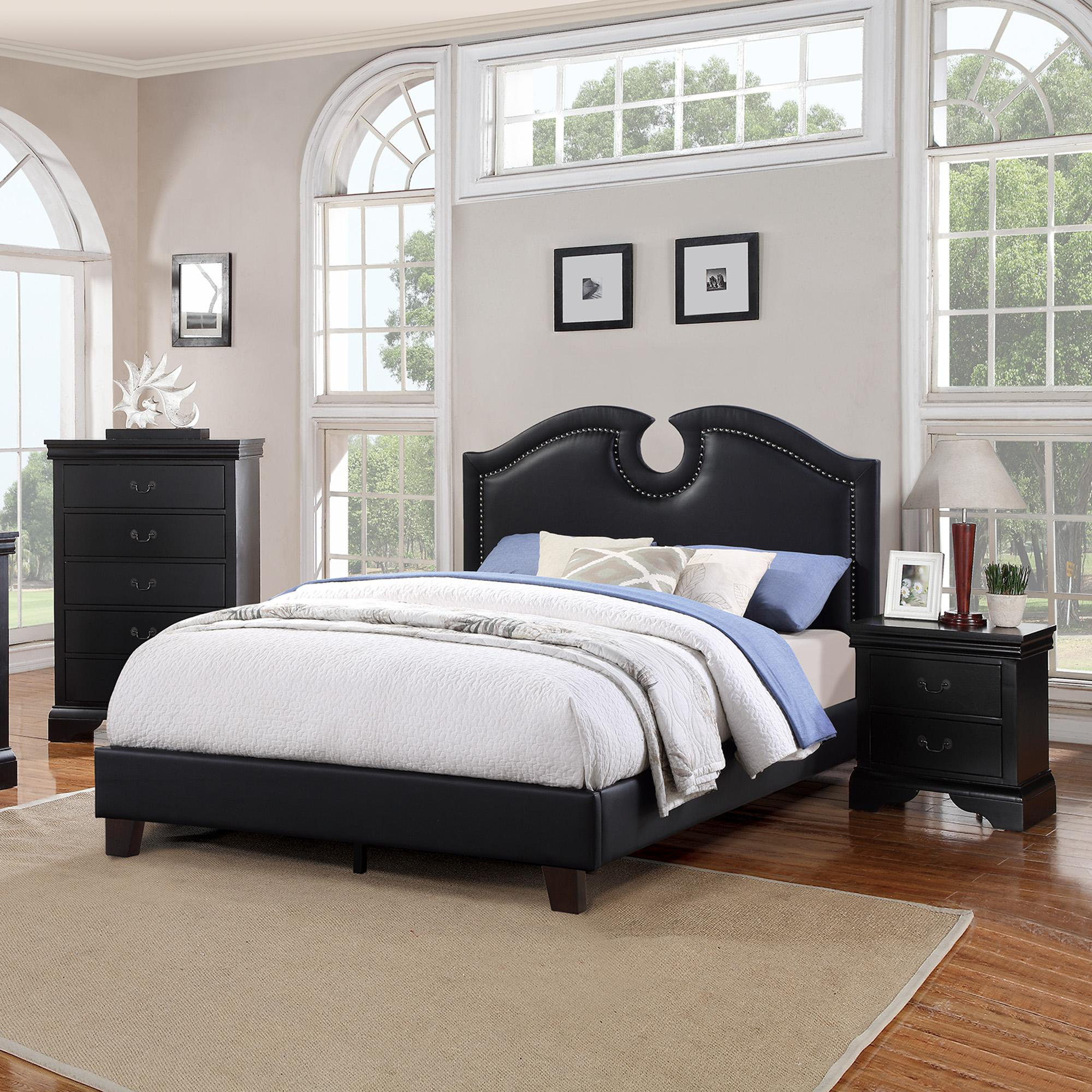 House of Hampton® QUEEN BED in Black | Wayfair