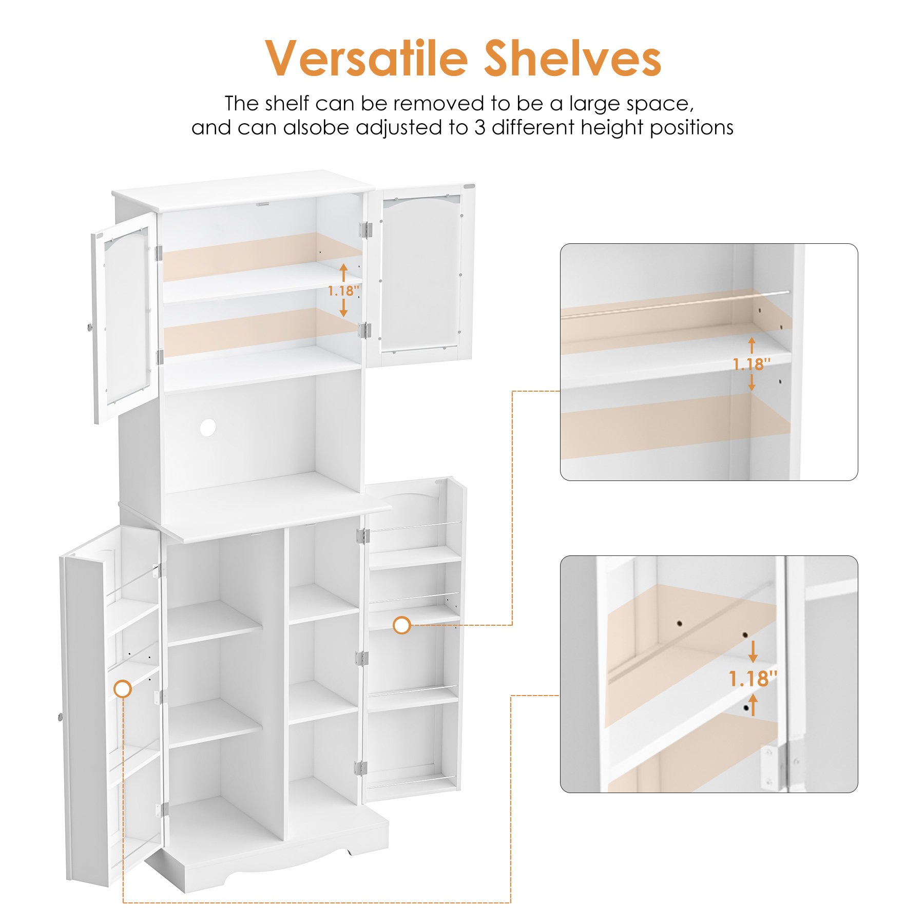 Lark Manor™ Anko 71.2" Kitchen Pantry & Reviews | Wayfair