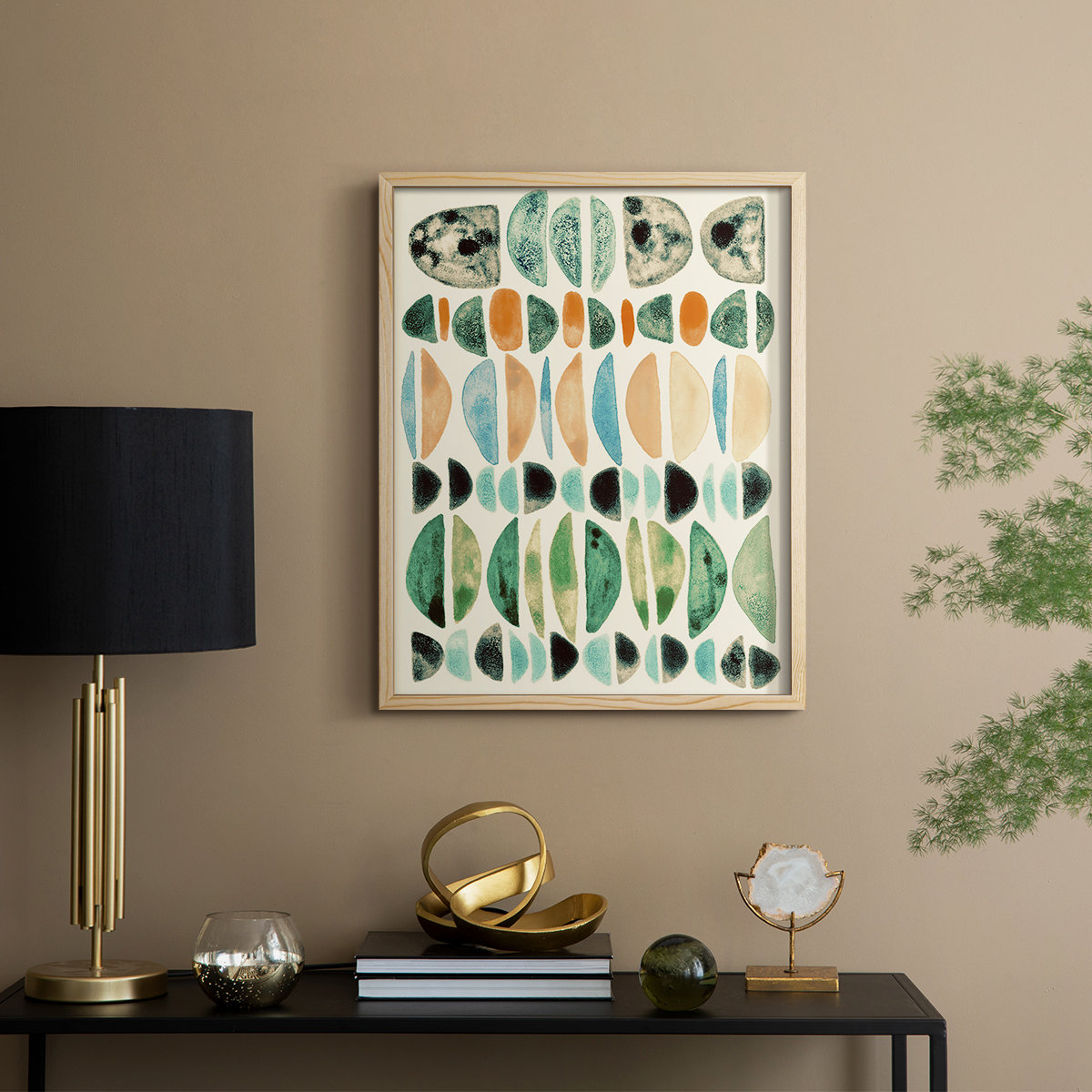Ivy Bronx Semi Stack III Framed Print - Solid Wood | Wayfair