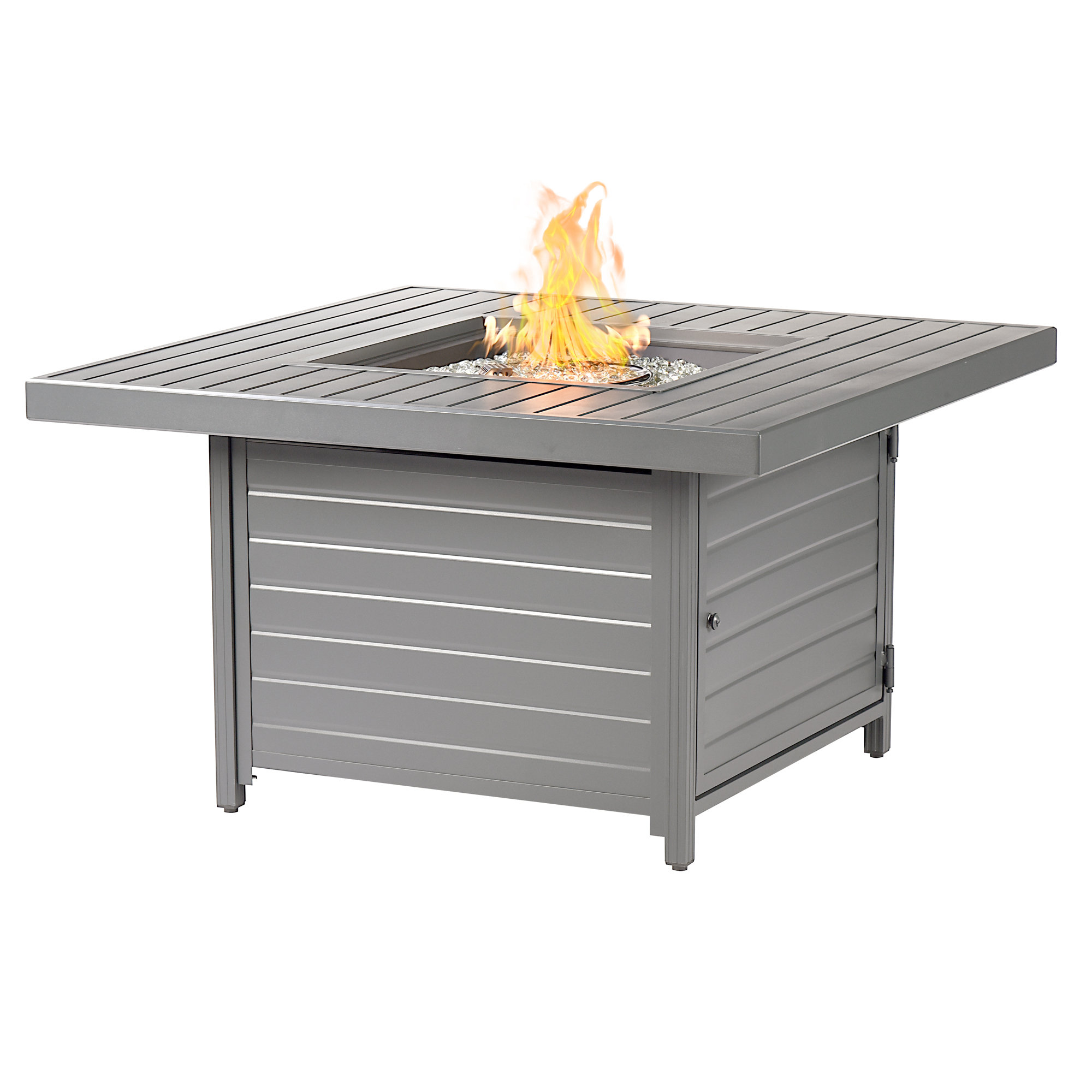 Red Barrel Studio® Square 42 In. X 42 In. Aluminum Propane Fire Pit ...