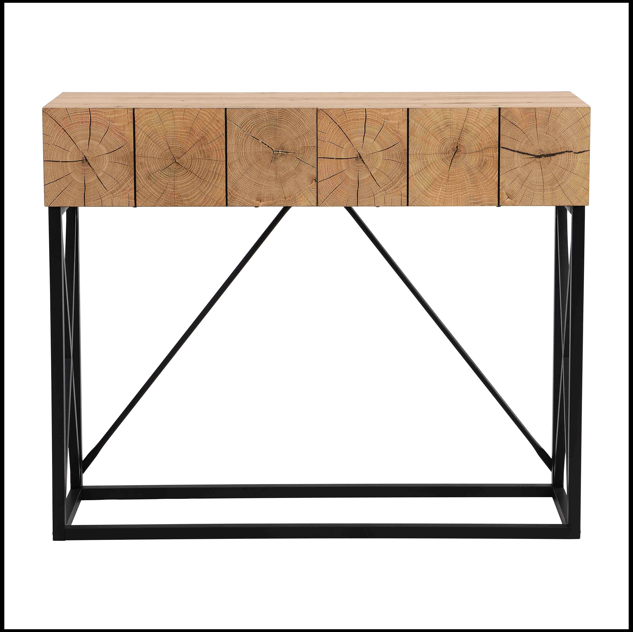 17 Stories Mildred 43.31 Wood Console Table,Hallway Tables with Two ...