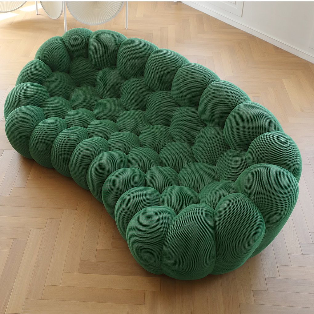 Smith Thera Round Arm Curved Sofa | Wayfair