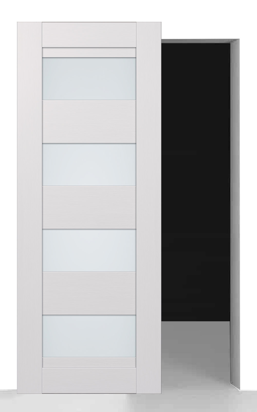 Belldinni Della Paneled Manufactured Wood And Frosted Glass Solid Core ...