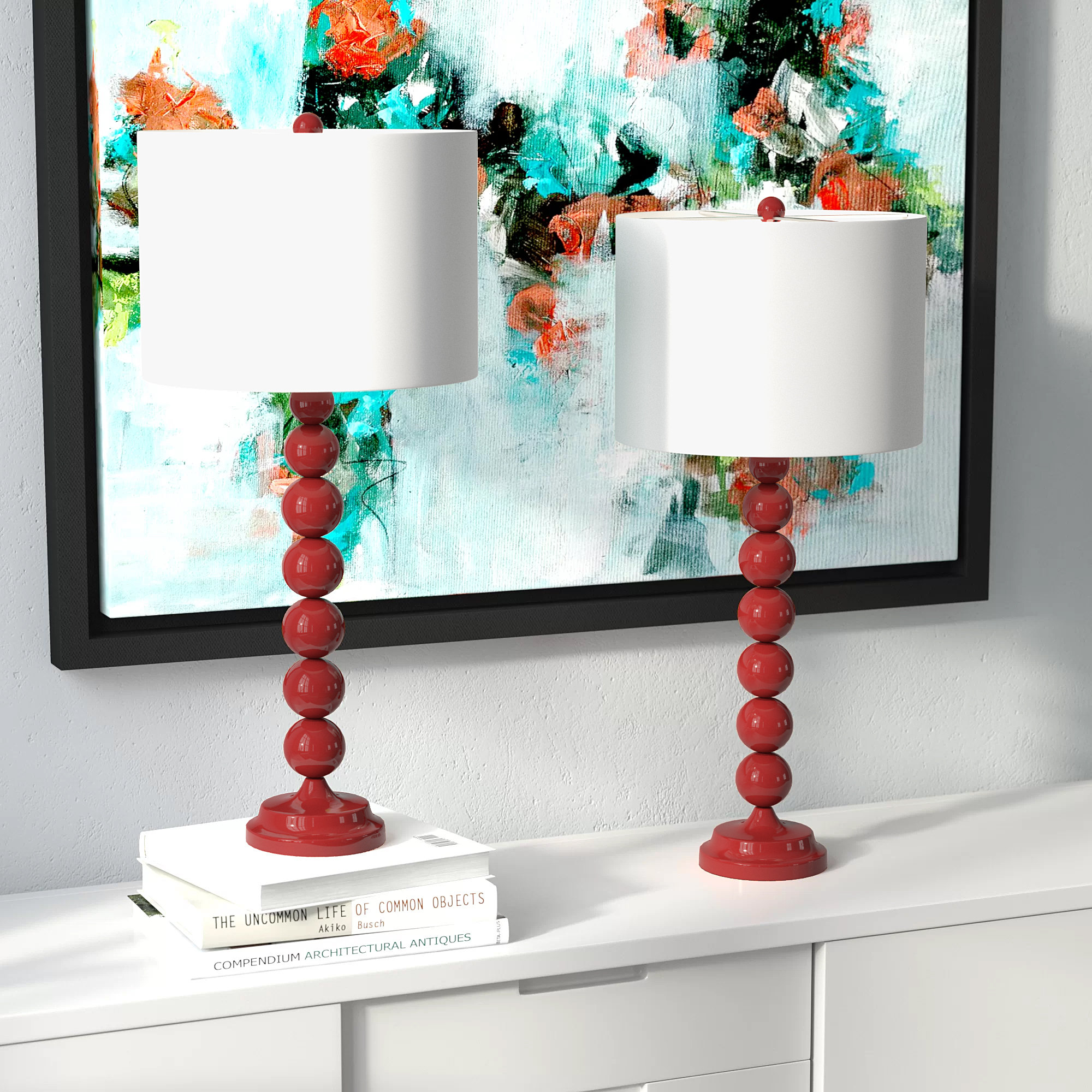 Everly Quinn Rimini 31.5" Table Lamp Set & Reviews | Wayfair