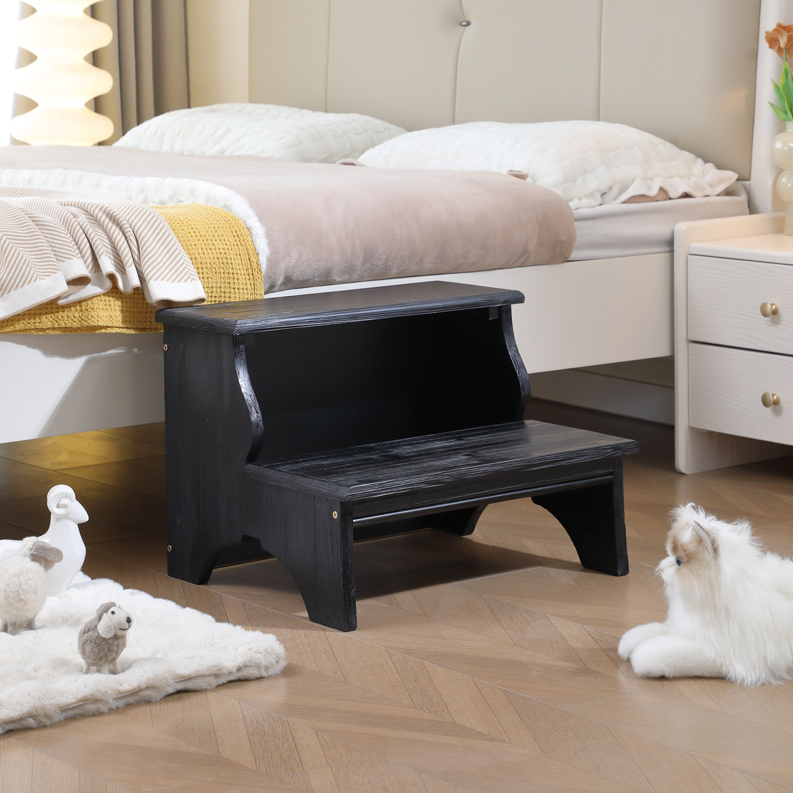 WFX Utility™ Solid Wood Classic Duty 2 Step Stool | Wayfair