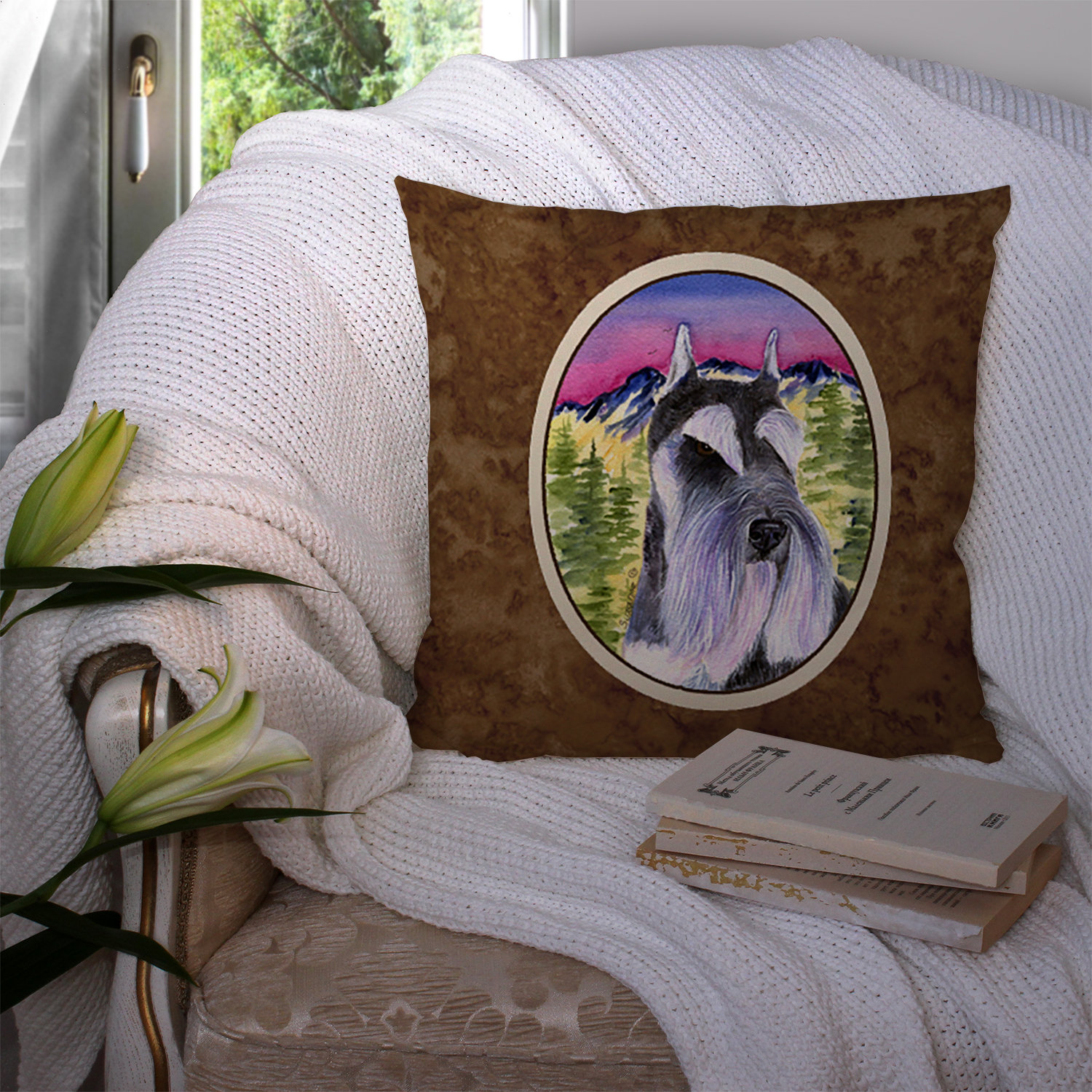 Caroline's Treasures Schnauzer Schnauzer Graphic Print Indoor/Outdoor ...