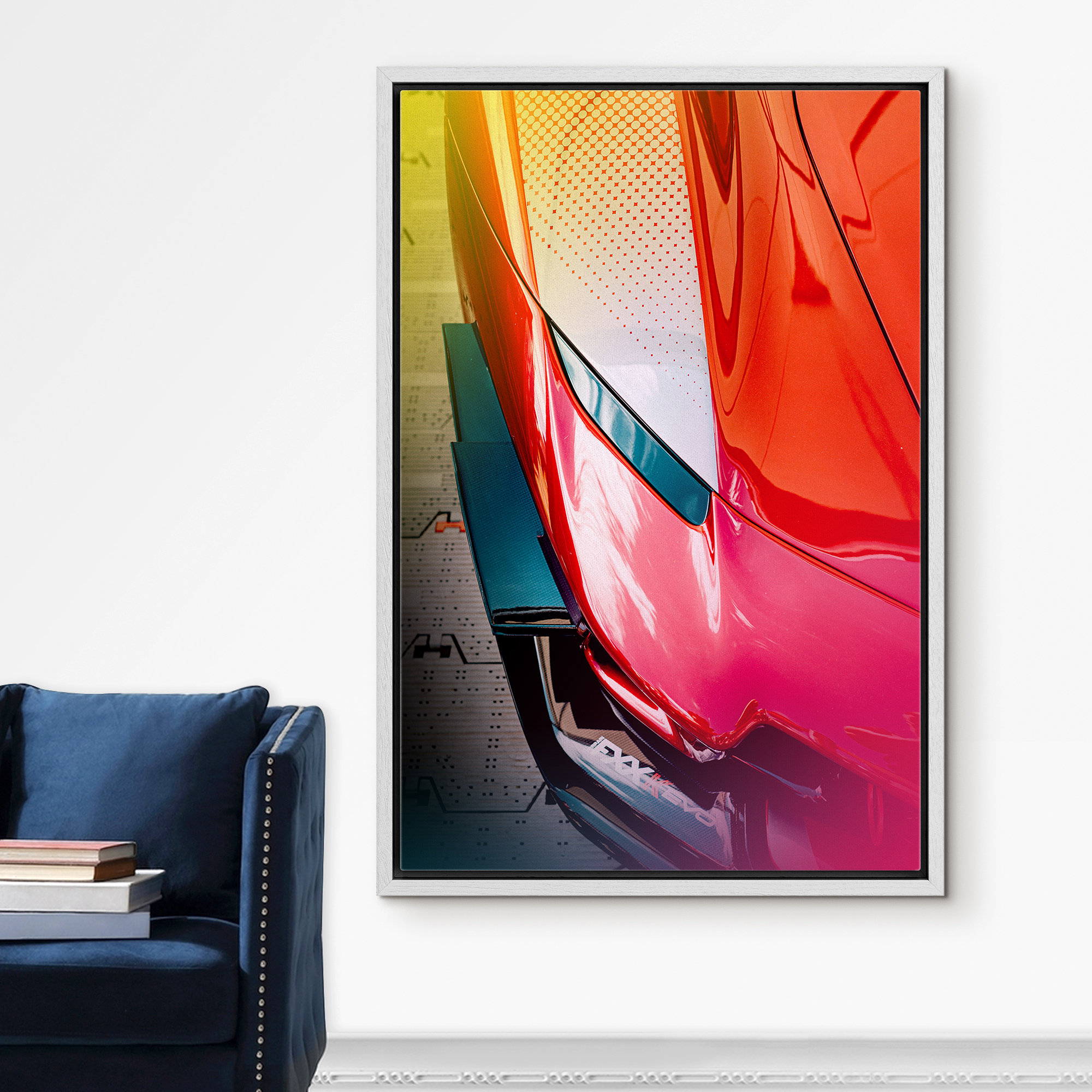 SIGNLEADER Orren Ellis Framed Canvas Print Wall Art Closeup On Side Of ...