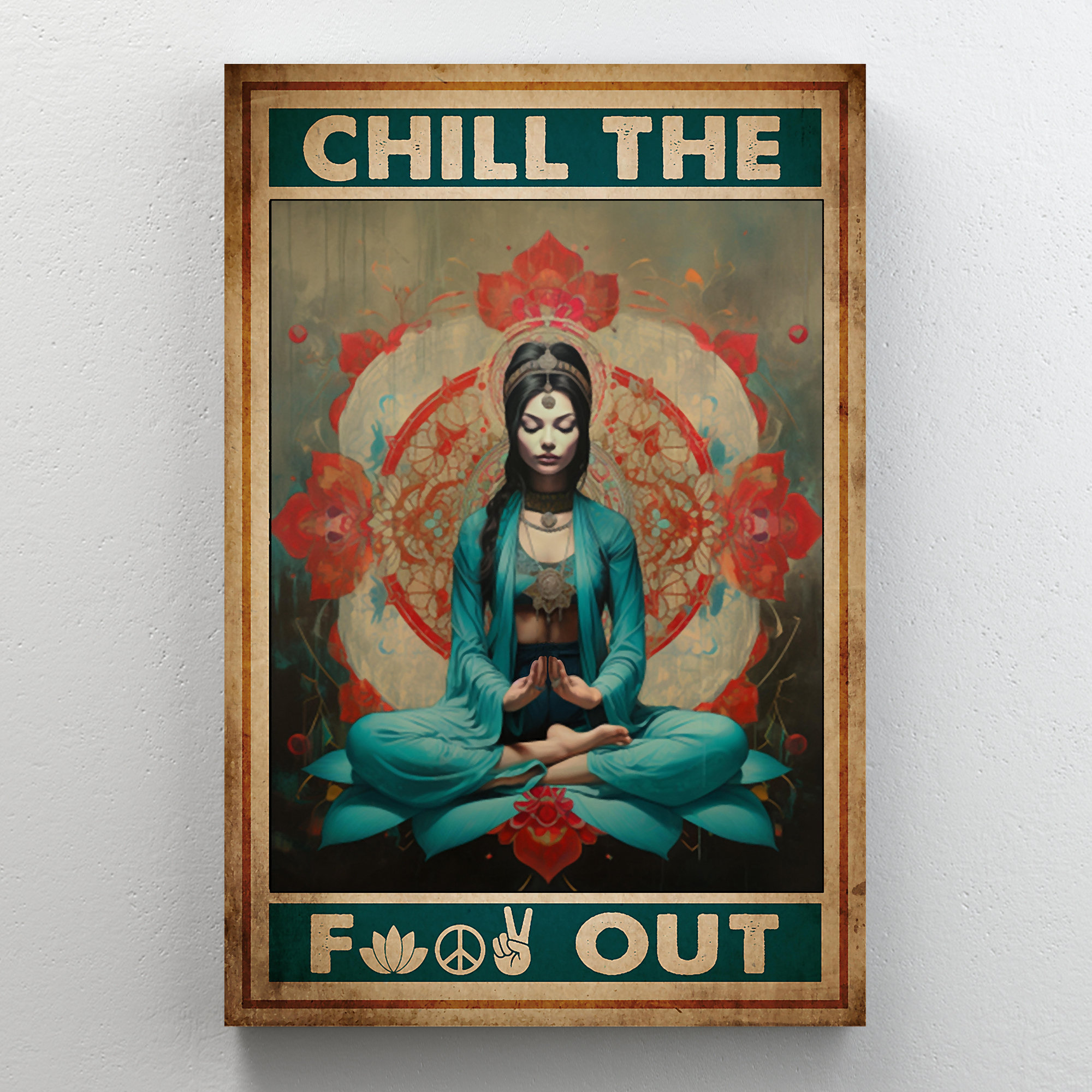 Trinx Yoga Chill The On Canvas Print | Wayfair