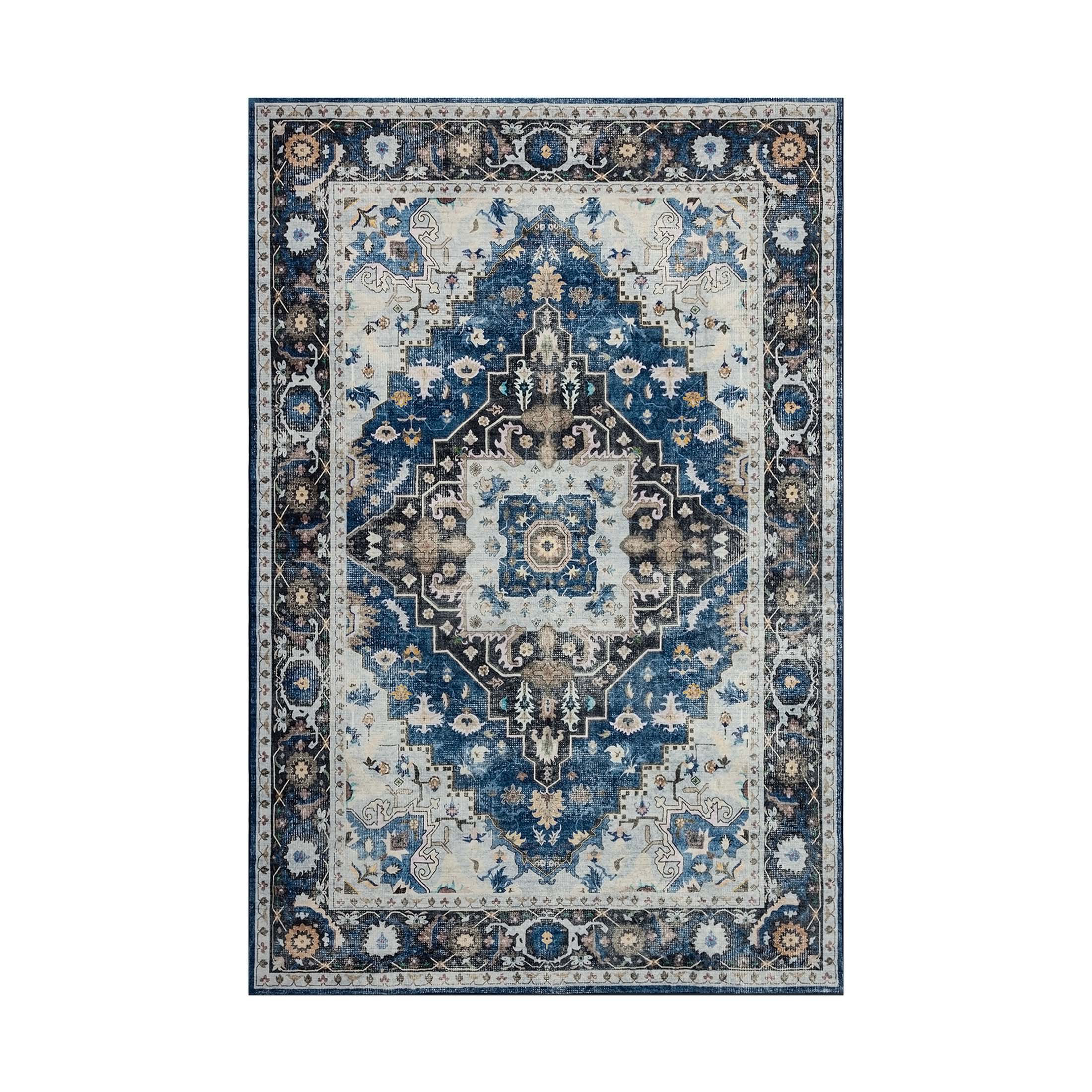 Bungalow Rose Rectangle Akon Area Rug with Non-Slip Backing | Wayfair