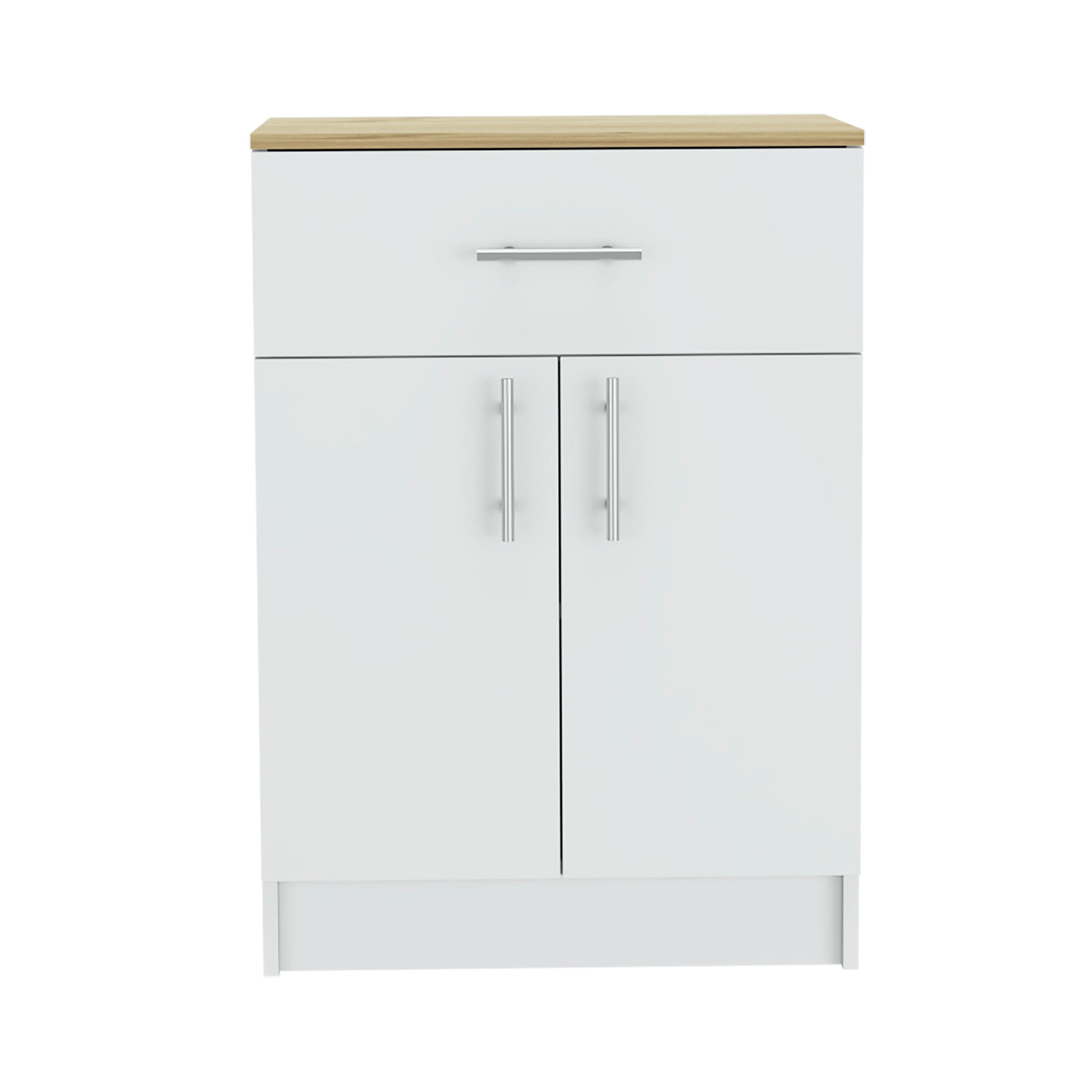 Hokku Designs Wilmington 1-Drawer Rectangle Pantry Cabinet White and ...