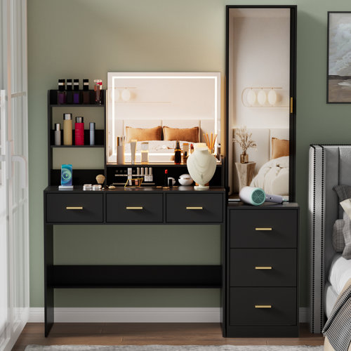 Solid Wood Makeup Vanities - Way Day Deals!