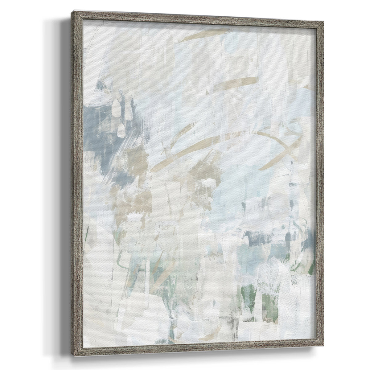 Brayden Studio® Impasto Poem IV Framed Print - Solid Wood | Wayfair