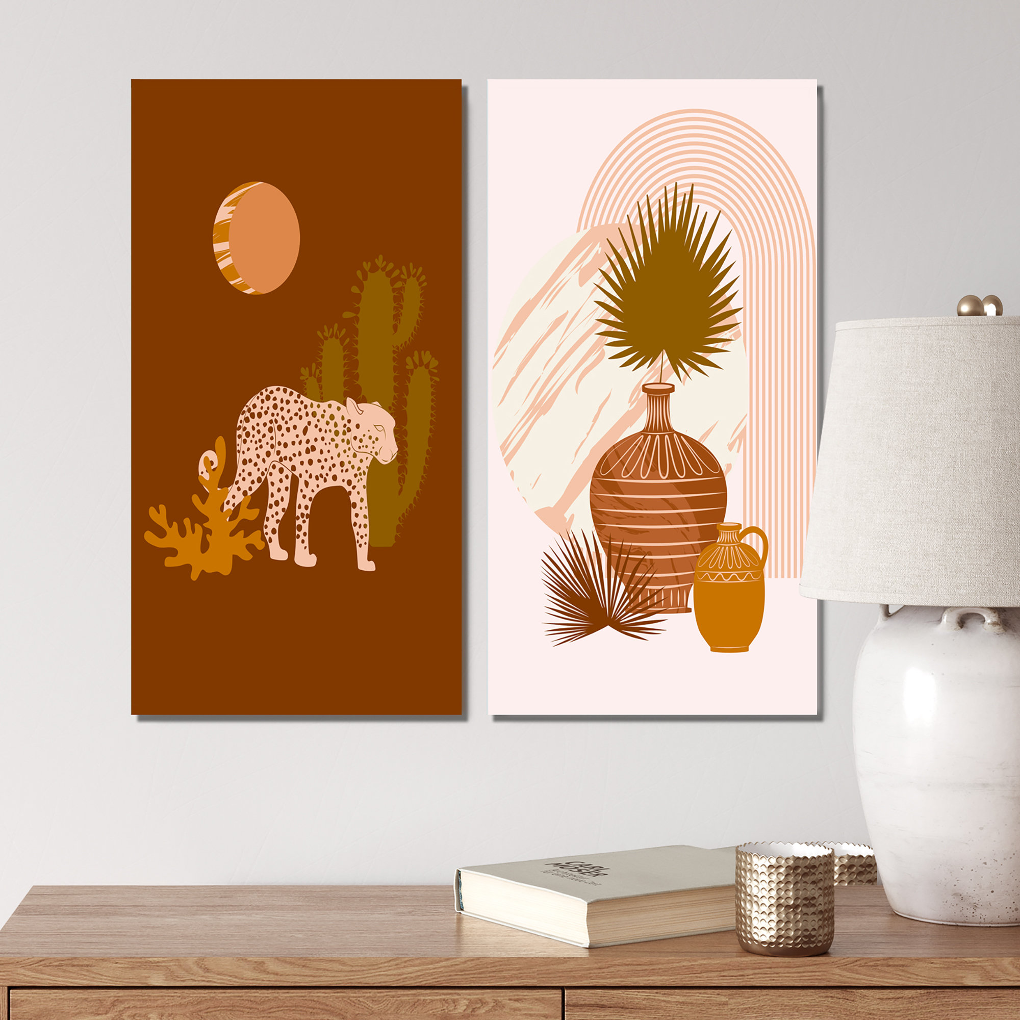 Dakota Fields Tropical Boho Wildlife Decor III - 2 Piece Graphic Art ...