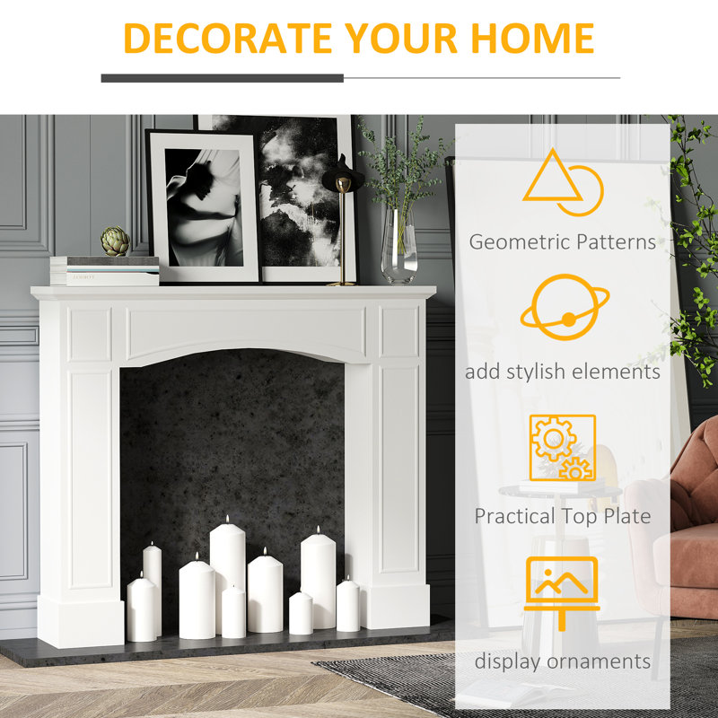 Lark Manor™ Modern Fireplace Mantel, Surround Mantels For Fireplace ...