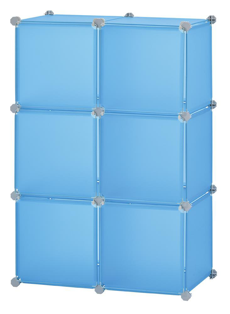 Hampton & Stewart 6 CUBE ORGANISER - BLUE | Wayfair.co.uk