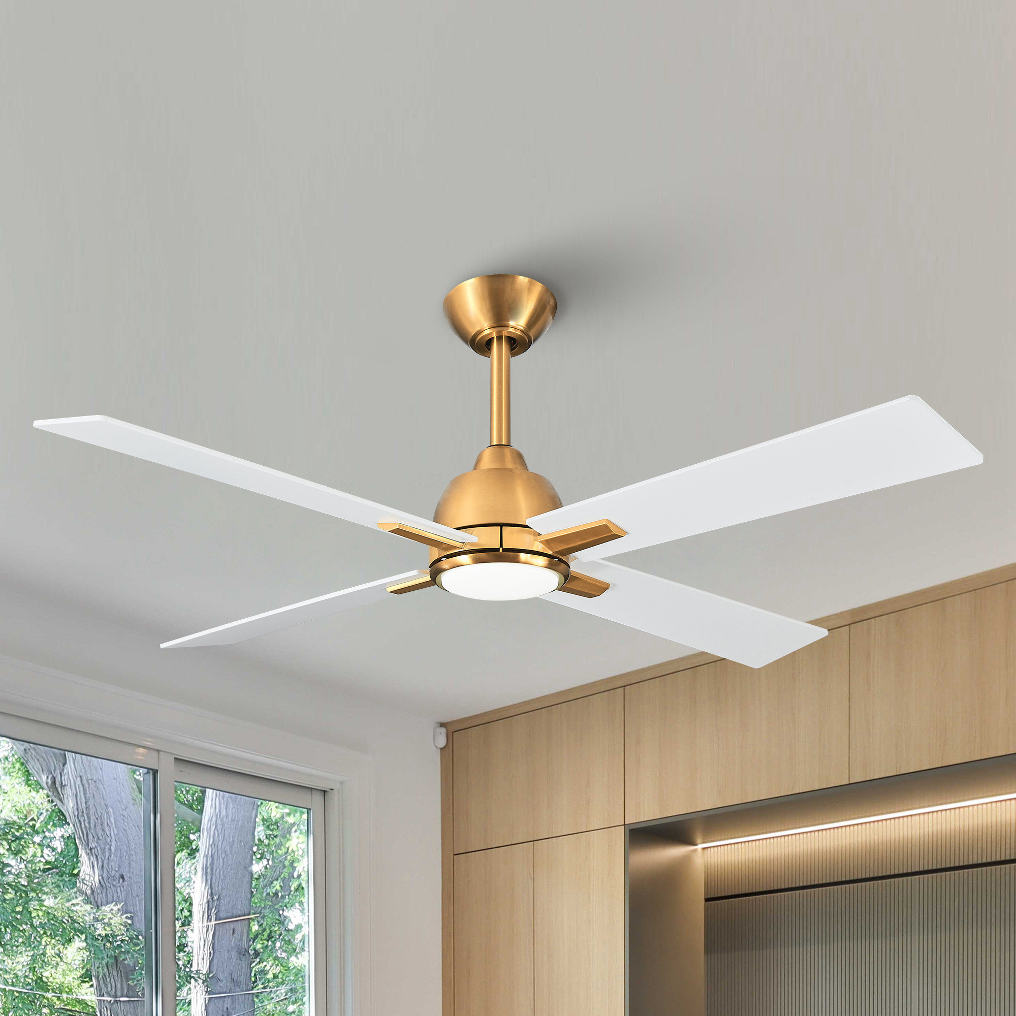 Willa Arlo™ Interiors Krebs 48'' 6-speed Reversible Ceiling Fan with ...