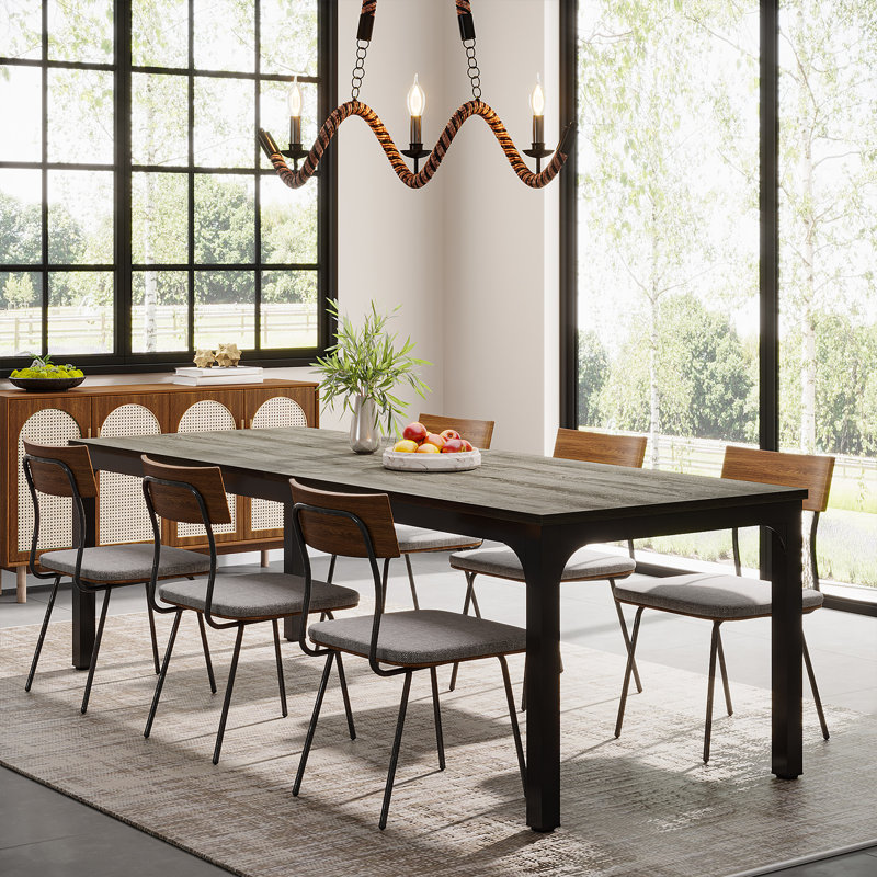 17 Stories Dreyfuss 78" Rectangle Dining Table for 6-8 & Reviews | Wayfair