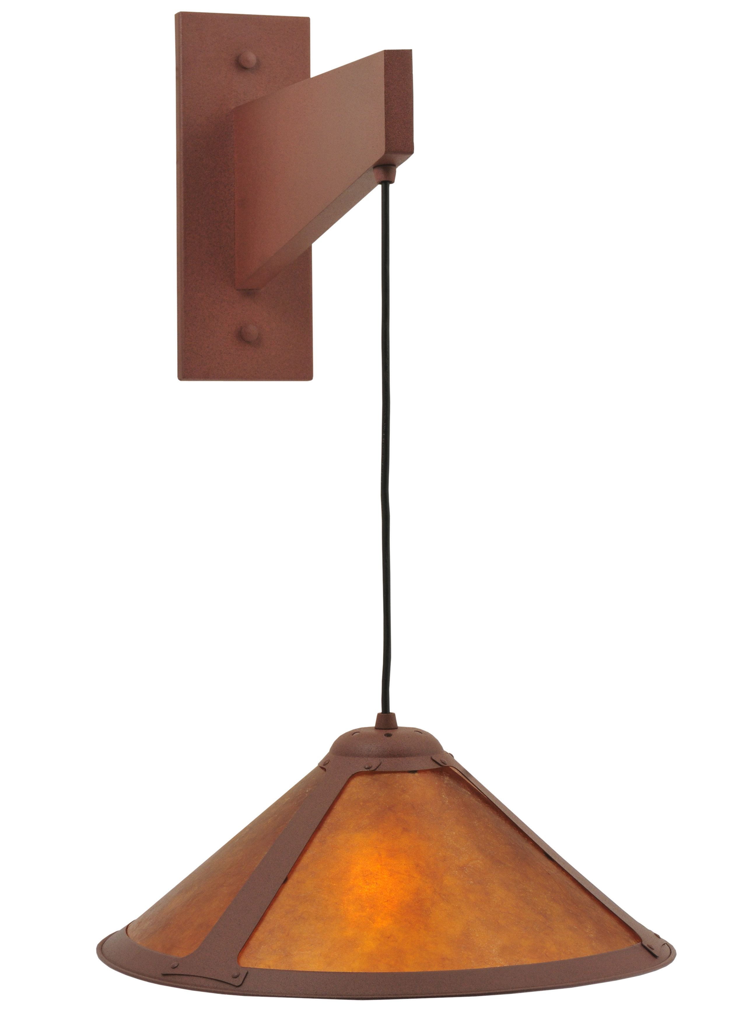 Meyda Lighting Mission Cantilever 1 - Light Rust Armed Sconce | Wayfair