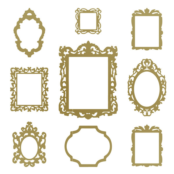 The Decal Guru Antique Picture Frames Wall Decal & Reviews | Wayfair