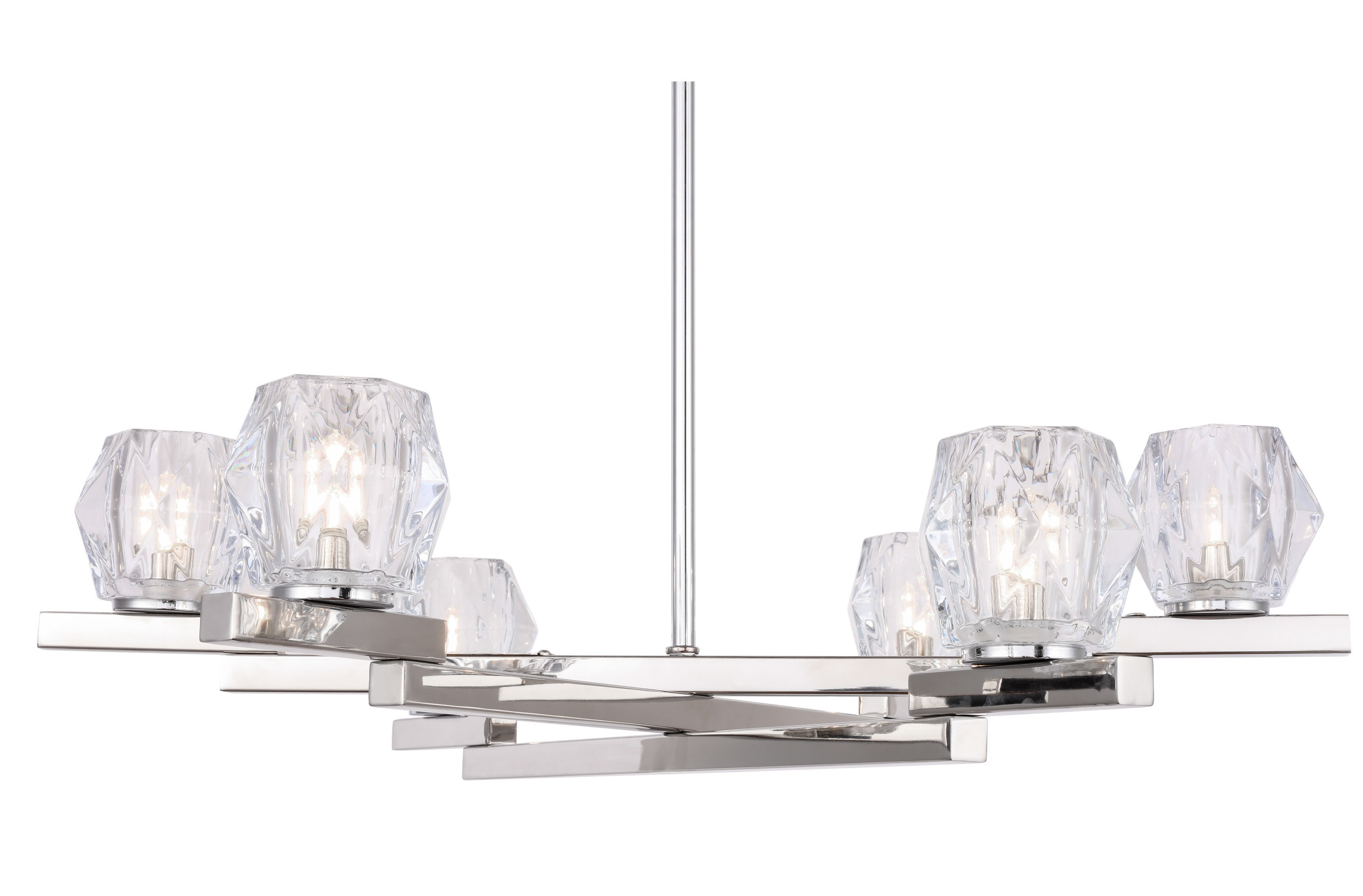 House of Hampton Haslemere 6 - Light Sputnik Modern Linear Chandelier ...