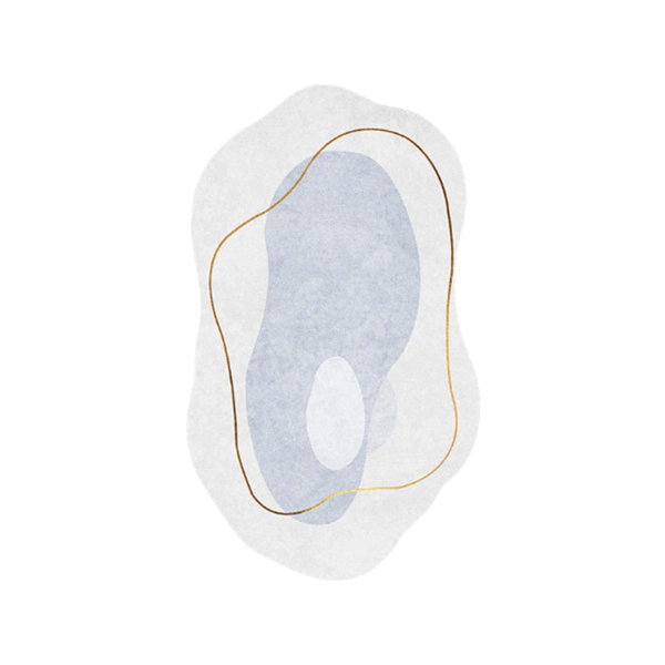 Wrought Studio™ Oval Khairo Area Rug with Non-Slip Backing | Wayfair