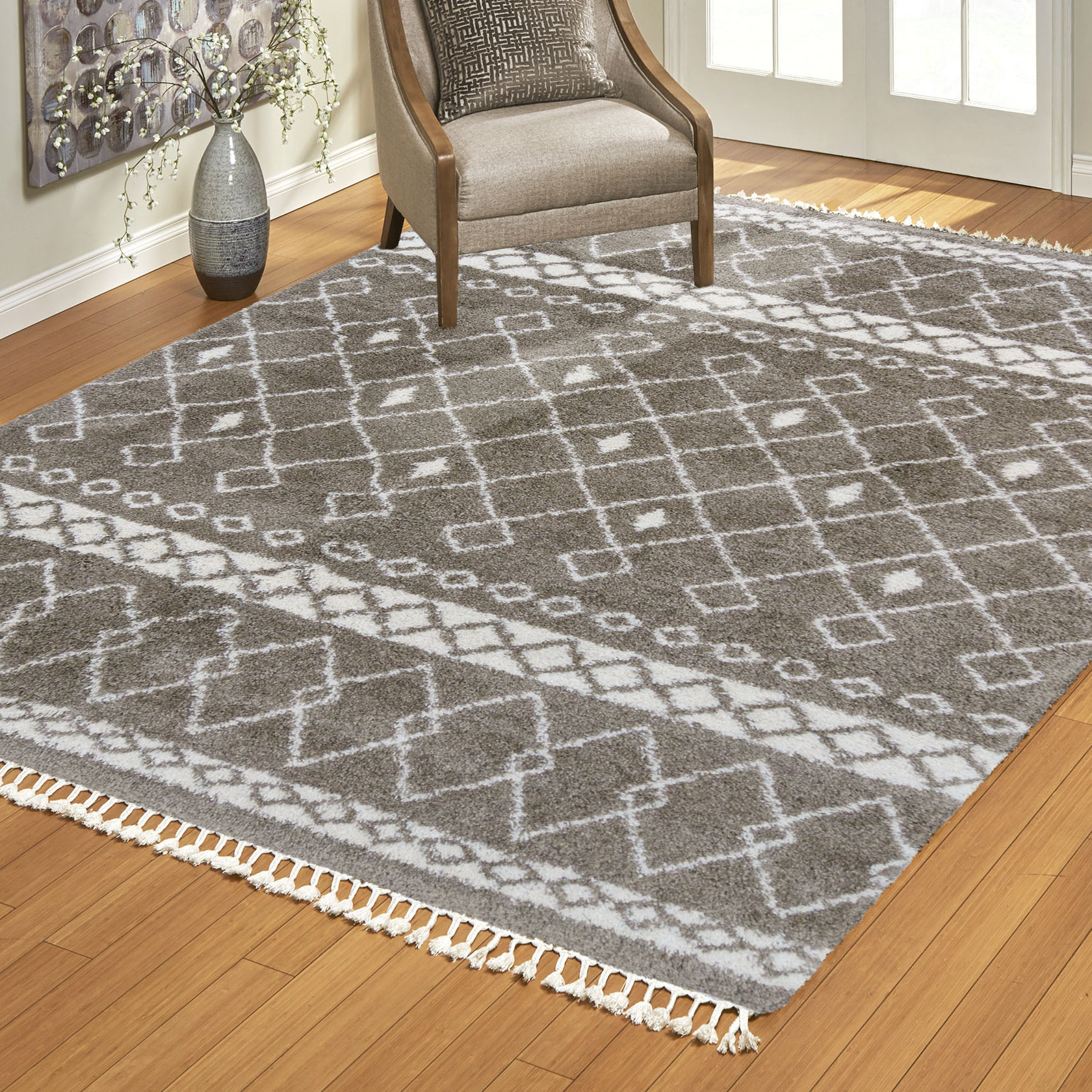 Dakota Fields Limmet Calumet Modern Moroccan Bohemian Ivory/Brown ...