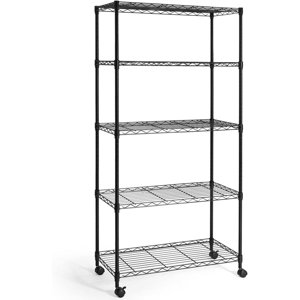 CAPHAUS 3/4/5-Tier Adjustable Height Wire Shelving Unit, Wire Rack, 5 ...