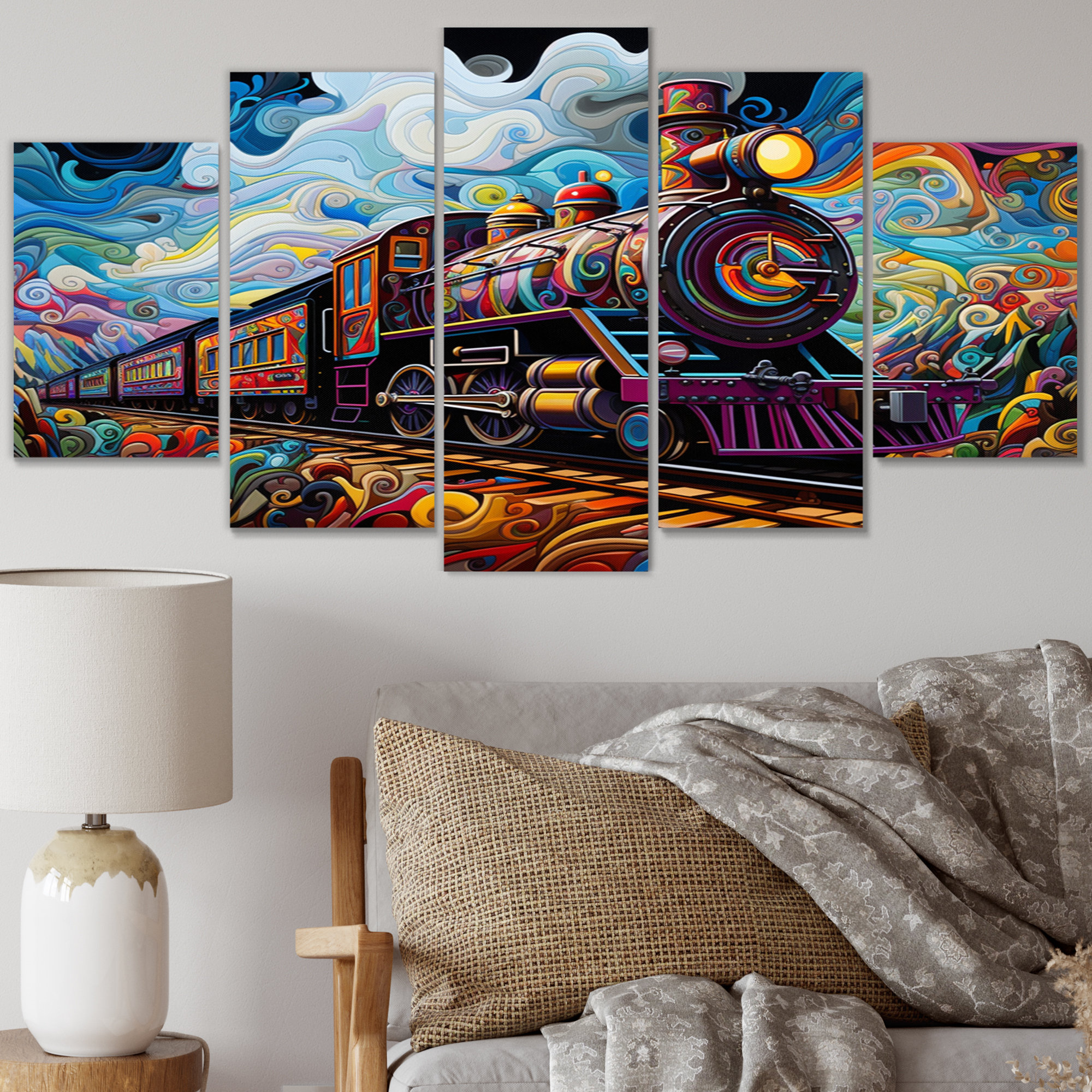 Trent Austin Design® Abstract Train Whimsical Journey II ...