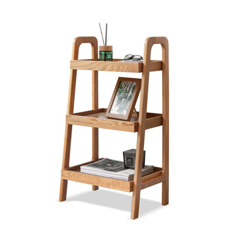 Latitude Run® Caitline 3-Tier Natural Solid Wood Rack for Entryway ...